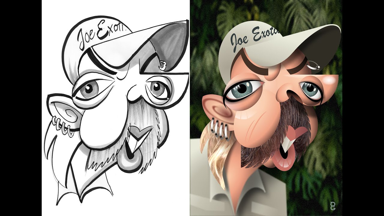 Joe Exotic caricature - YouTube