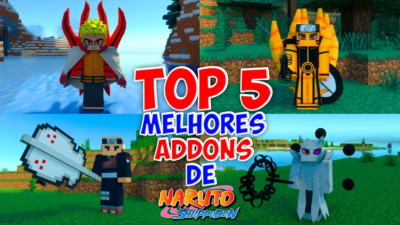TOP 5 DAS MELHORES ADDON DE NARUTO PARA O MINECRAFT - 1.21 - YouTube