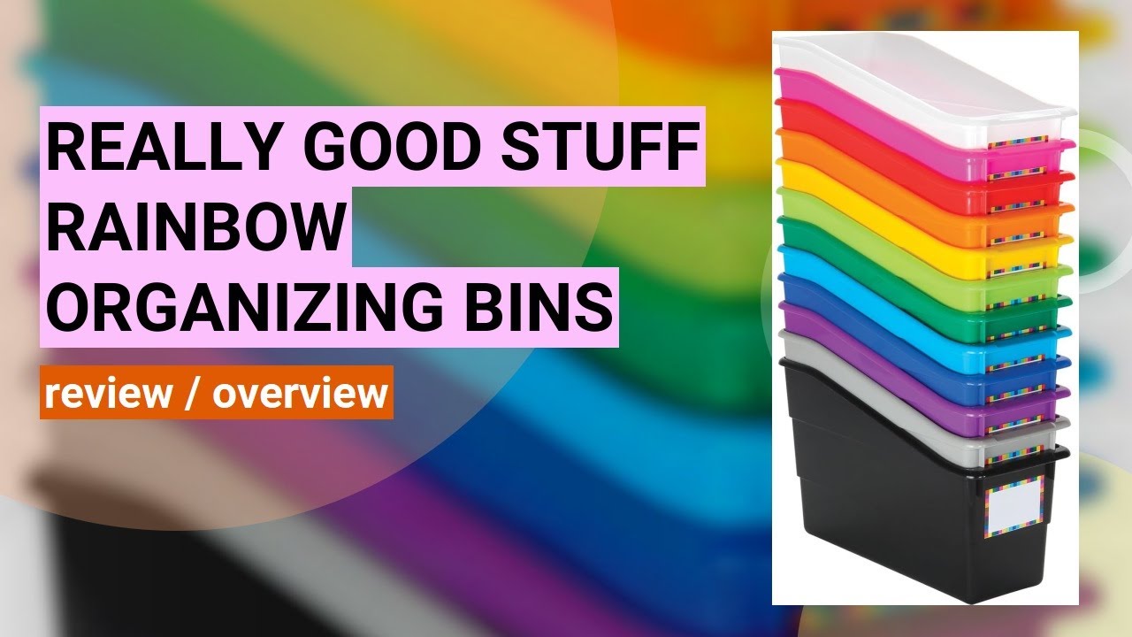Review: Really Good Stuff Rainbow Organizing Bins for Classroom & Home ...