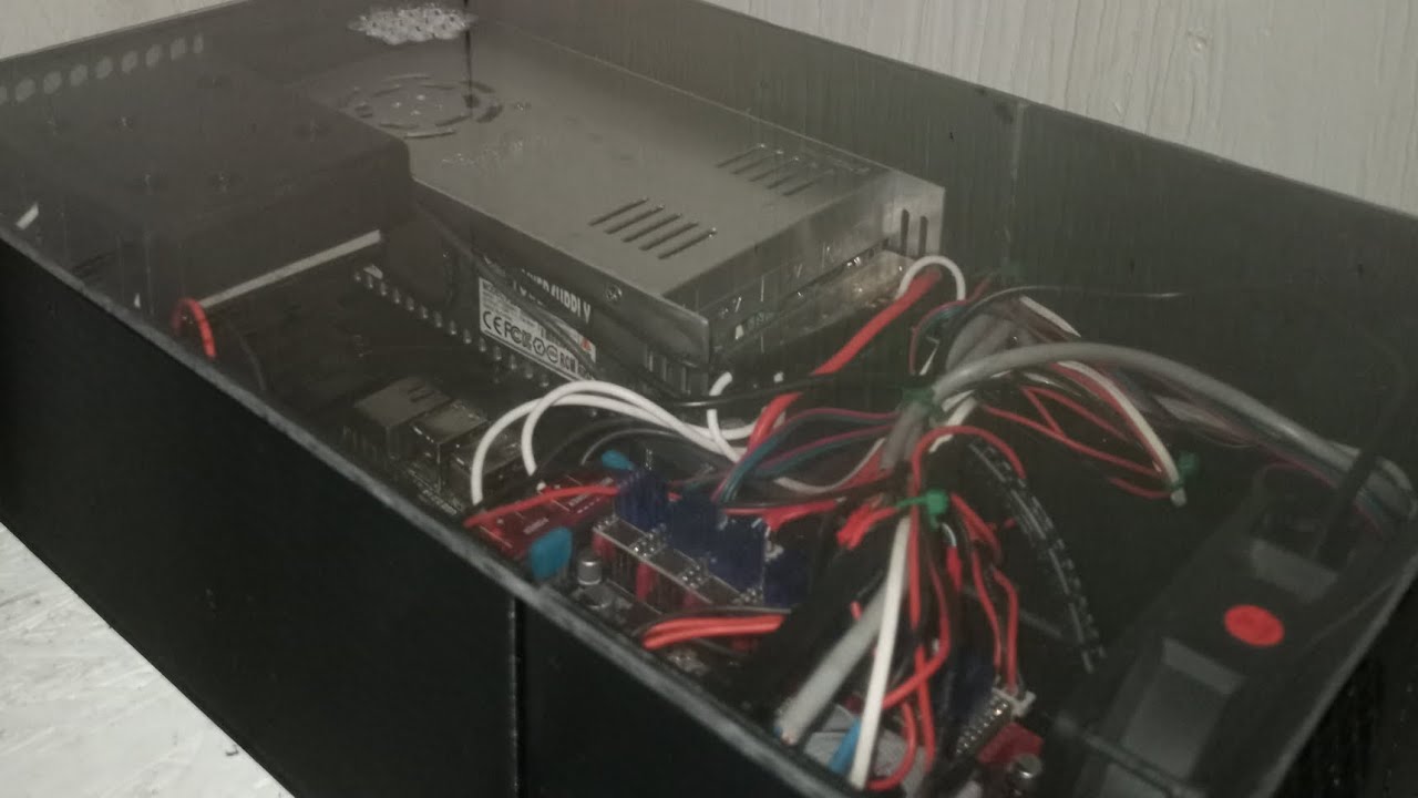 3d printed electronics box for everest 3d printer - YouTube