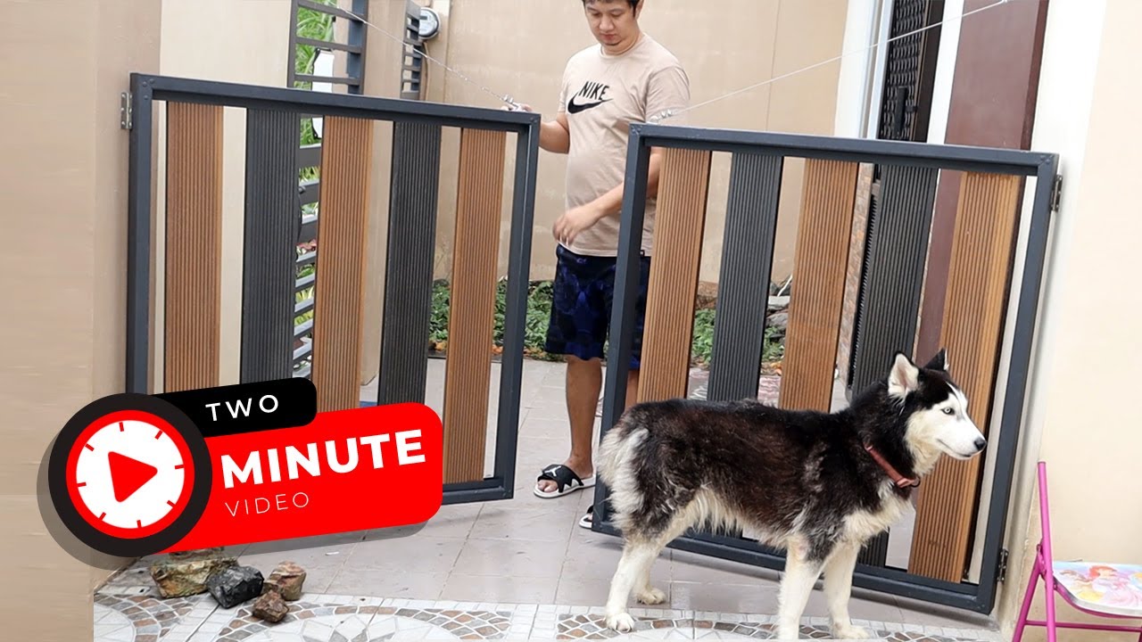 Amazing 2 Minute DIY Video! No Welding Mini Gate For Husky - YouTube