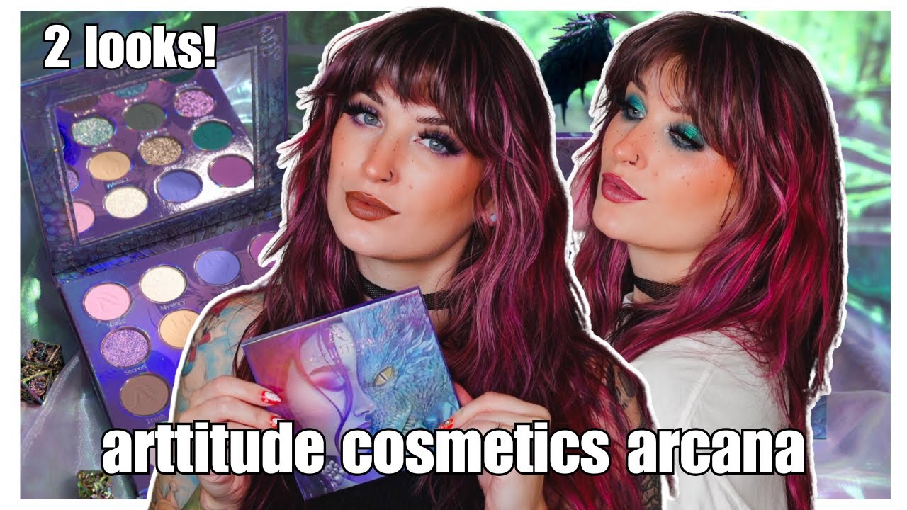 NEW arttitude cosmetics arcana palette | 2 looks + swatches - YouTube