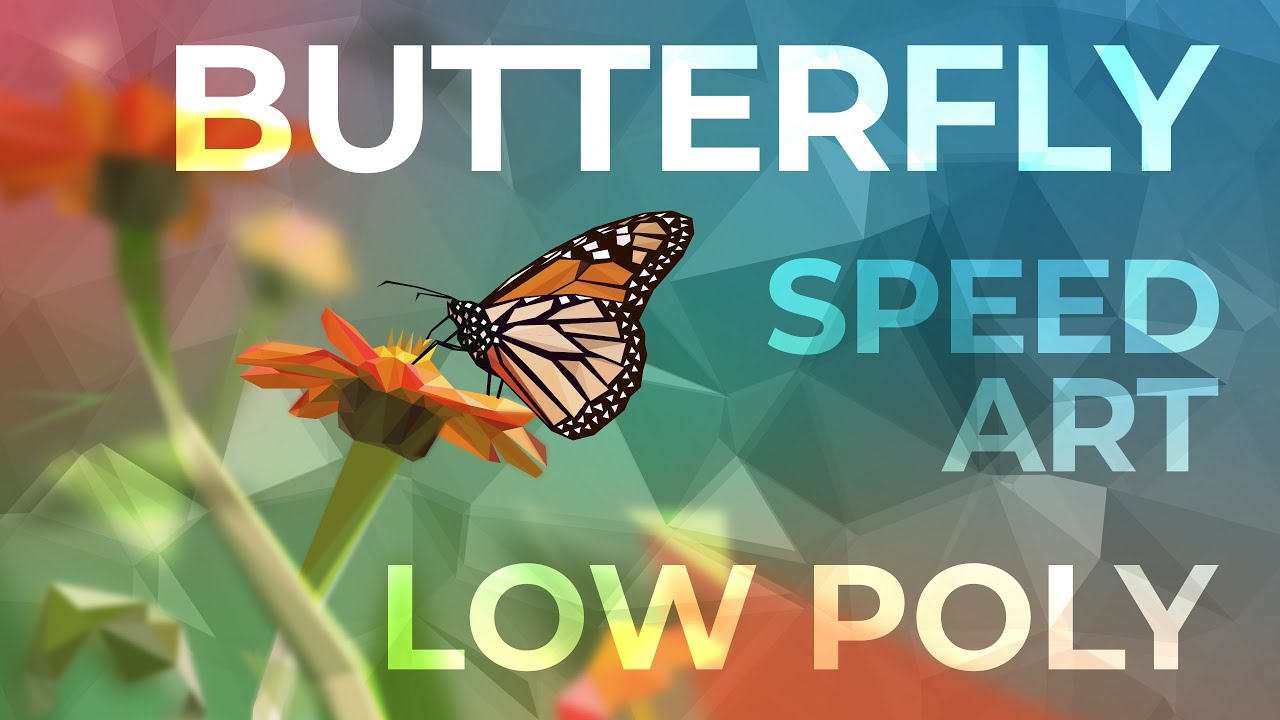 Butterfly | Low poly Illustration | Adobe Illustrator Tutorial & Speed ...