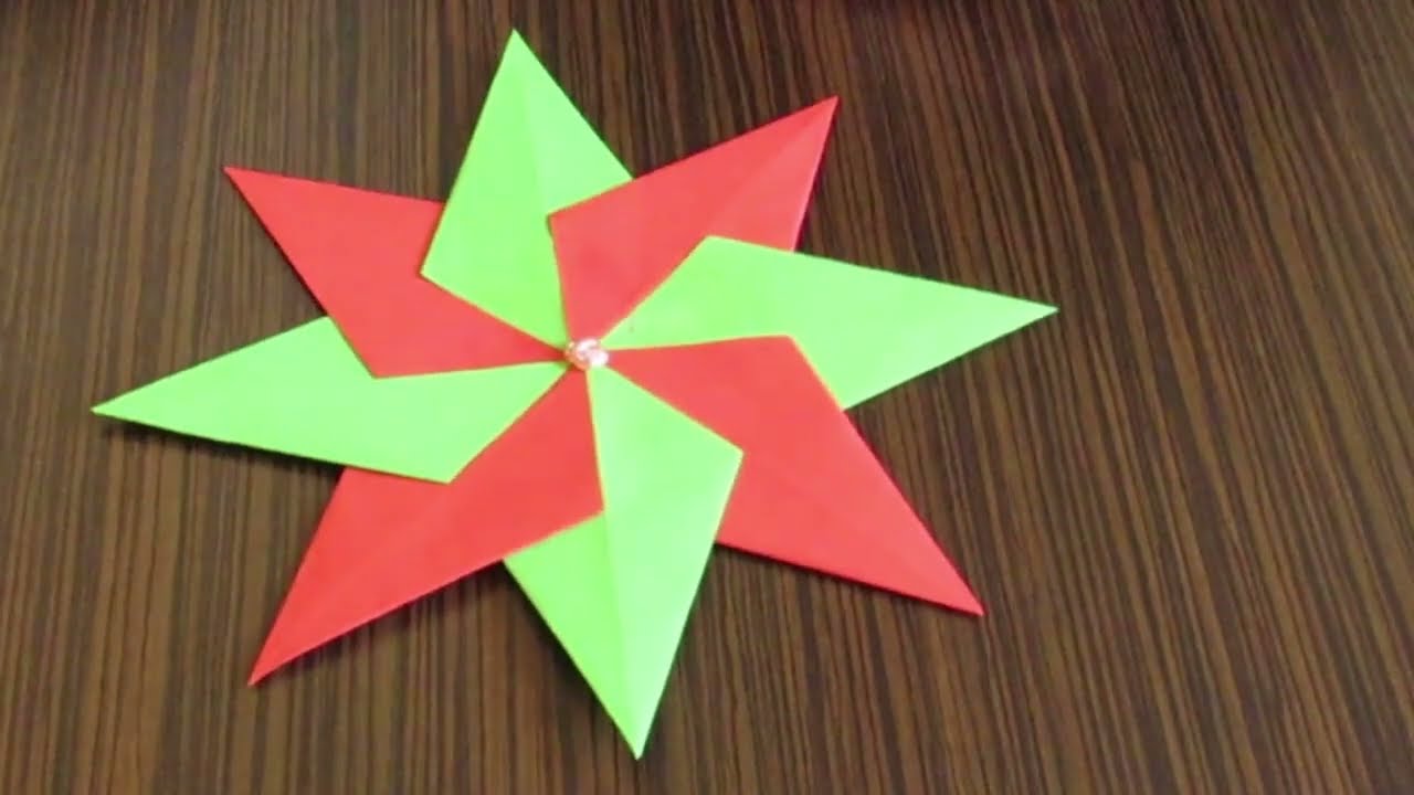 Cum sa faci o stea din hârtie colorata pentru bradul Simplu de facut ⭐ ...