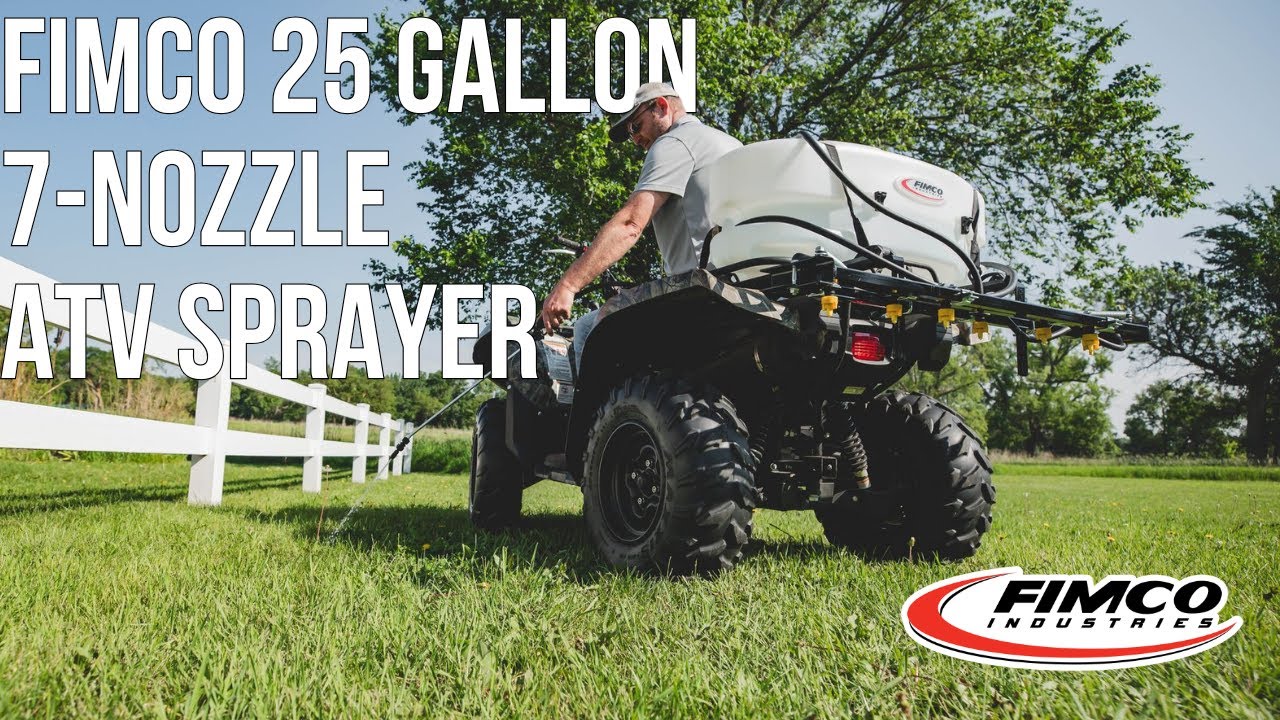 FIMCO 25 Gallon 7-Nozzle ATV Sprayer - YouTube