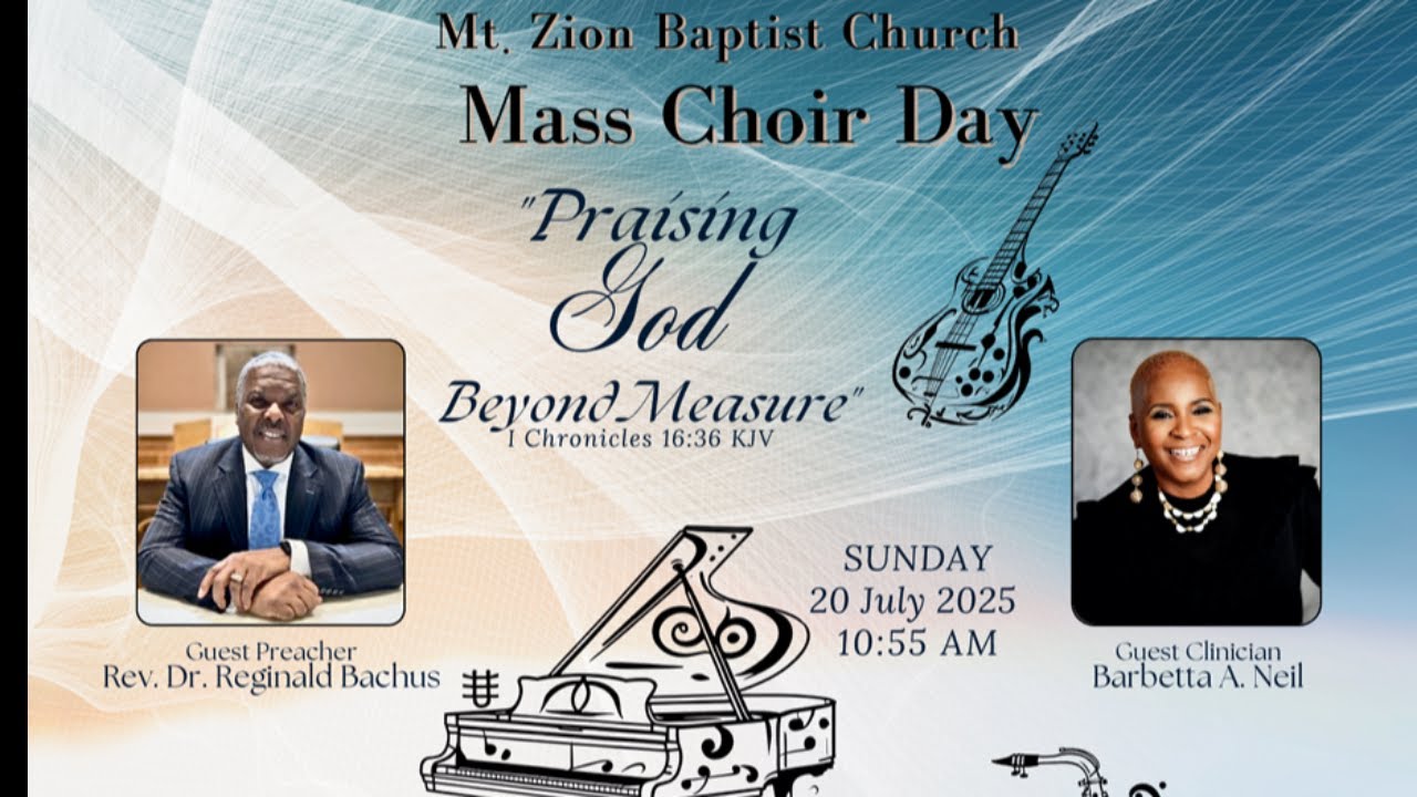 MZBC Mass Choir Day 2025 - Guest Pastor Rev. Dr. Reginald Bachus - YouTube