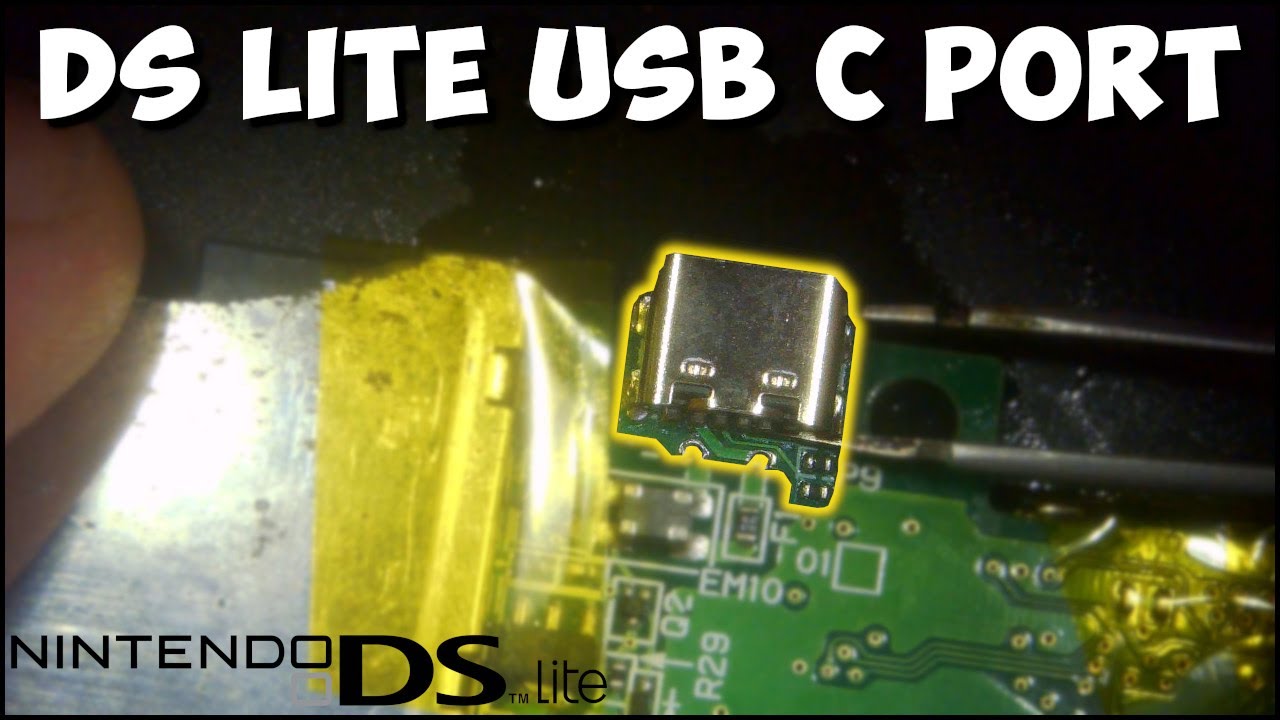 Installing a USB C port on a Nintendo DS Lite - YouTube