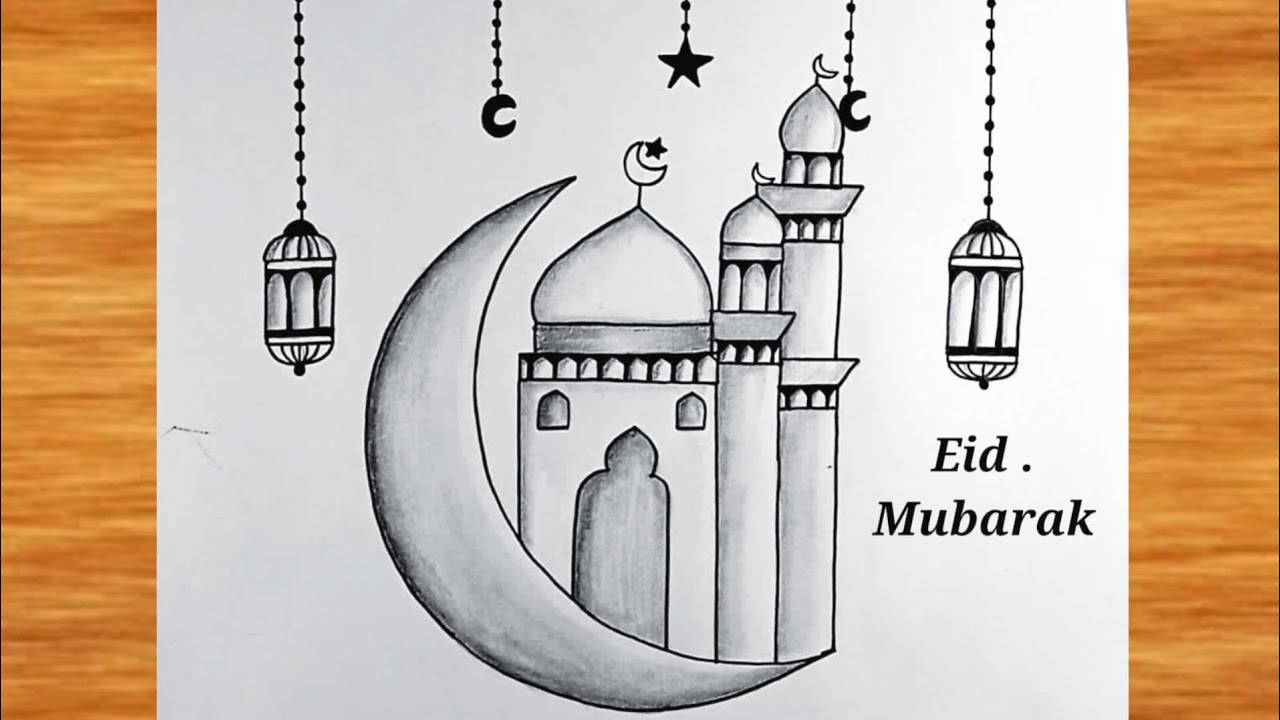 Eid Festival Drawing Happy Eid Coloring Handout – Art Sphere Inc.