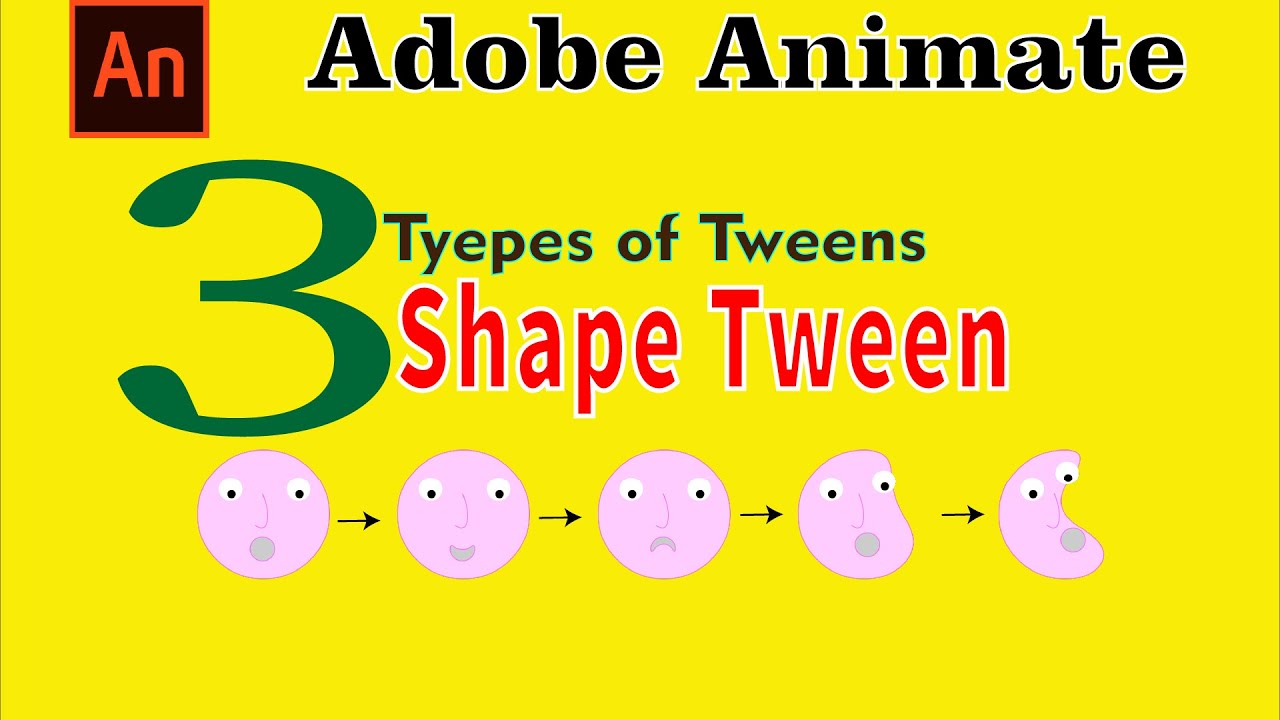 Adobe Animate Shape tween - YouTube