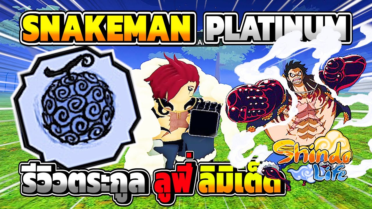 [FULL SHOWCASE] รีวิวตระกูล ลูฟี่ลิมิเต็ด🐍SNAKEMAN-PLATINUM👒l Shindo ...