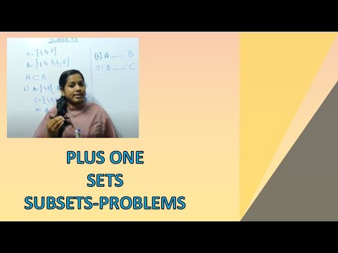 PLUS ONE | MATHEMATICS | SETS | SUBSETS-PROBLEMS - YouTube