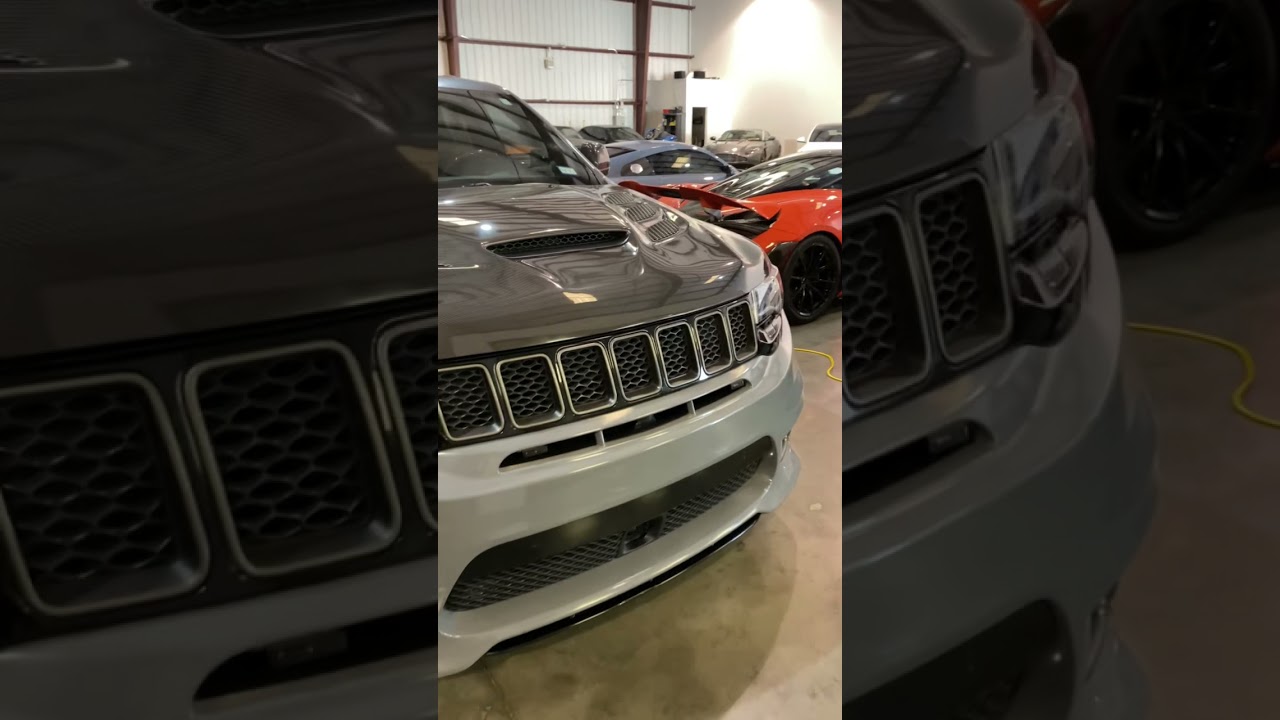 CUSTOM NARDO GREY & CARBON FIBER 900HP JEEP TRACKHAWK - YouTube