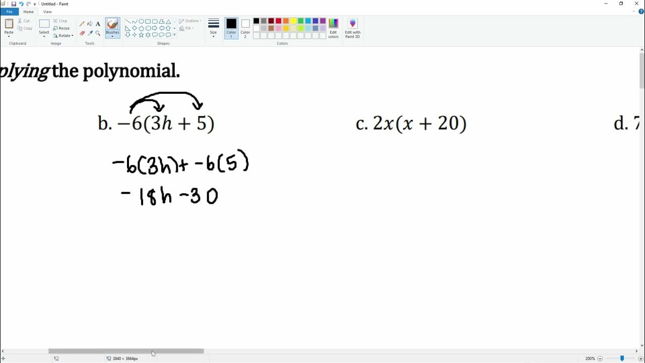 Simplify by multiplying the polynomial. #3 Part 1 - YouTube