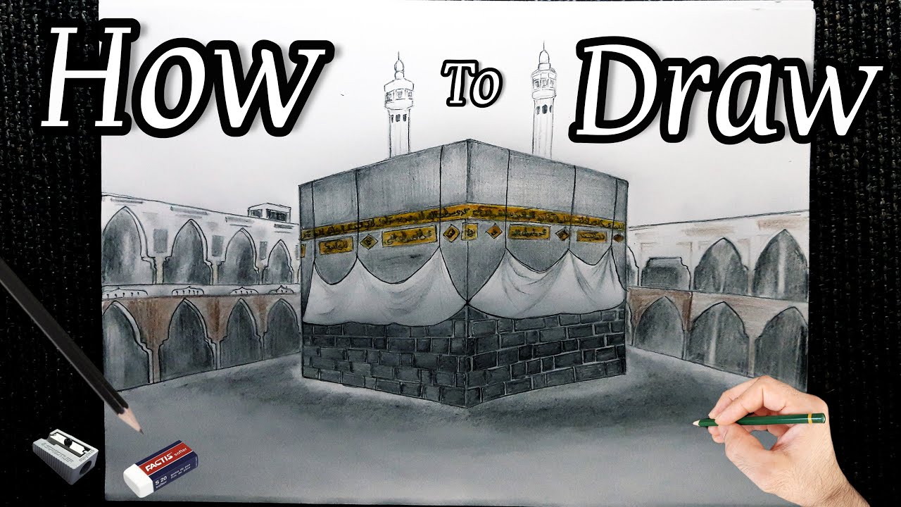 How to Draw Kaaba step by step | Drawing Kaaba of Islam - YouTube