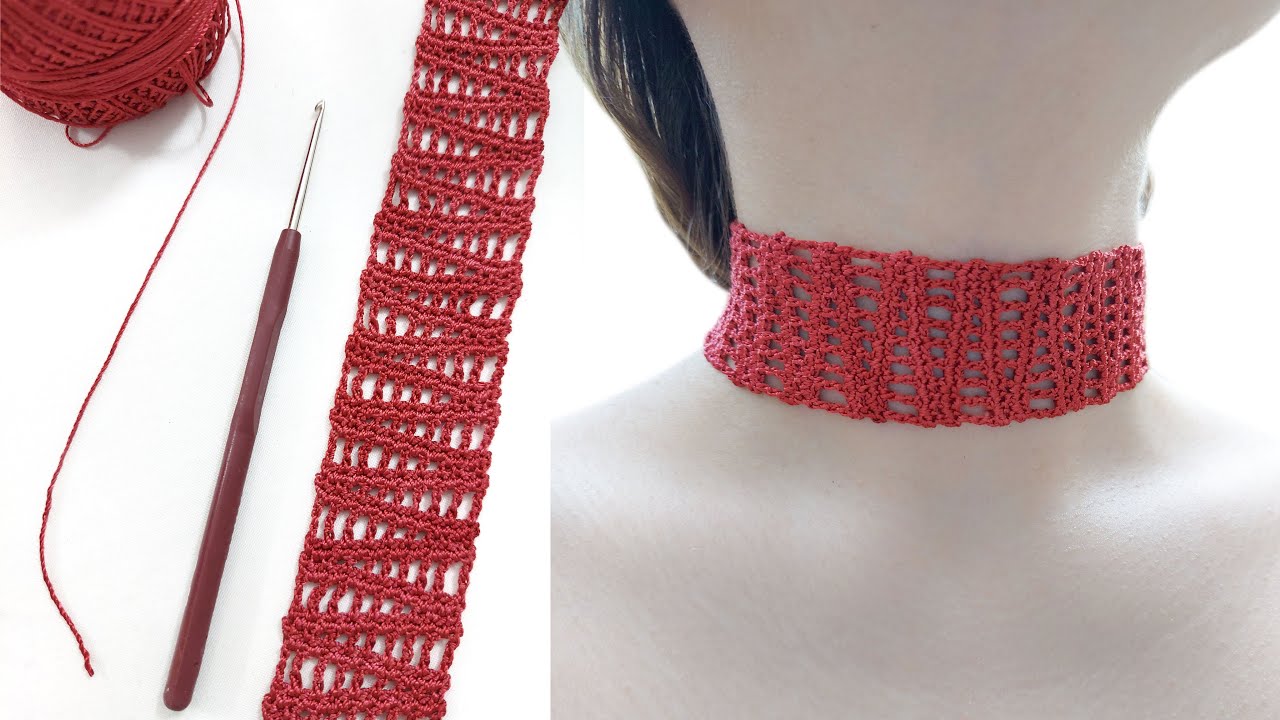 Beginner Crochet Choker Tutorial: Step-by-Step DIY - YouTube
