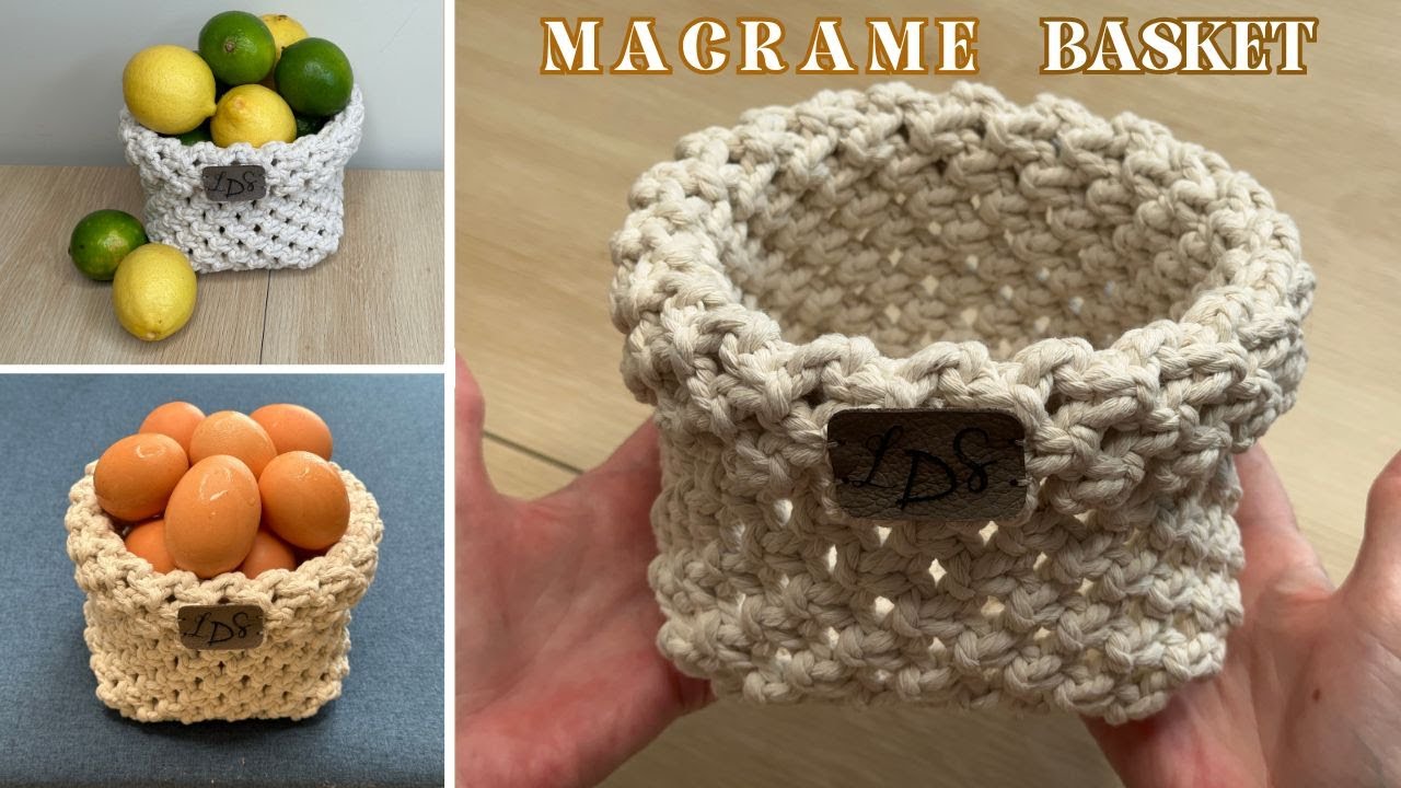 Easy Macrame Basket | Boho Storage | Home Decor - YouTube