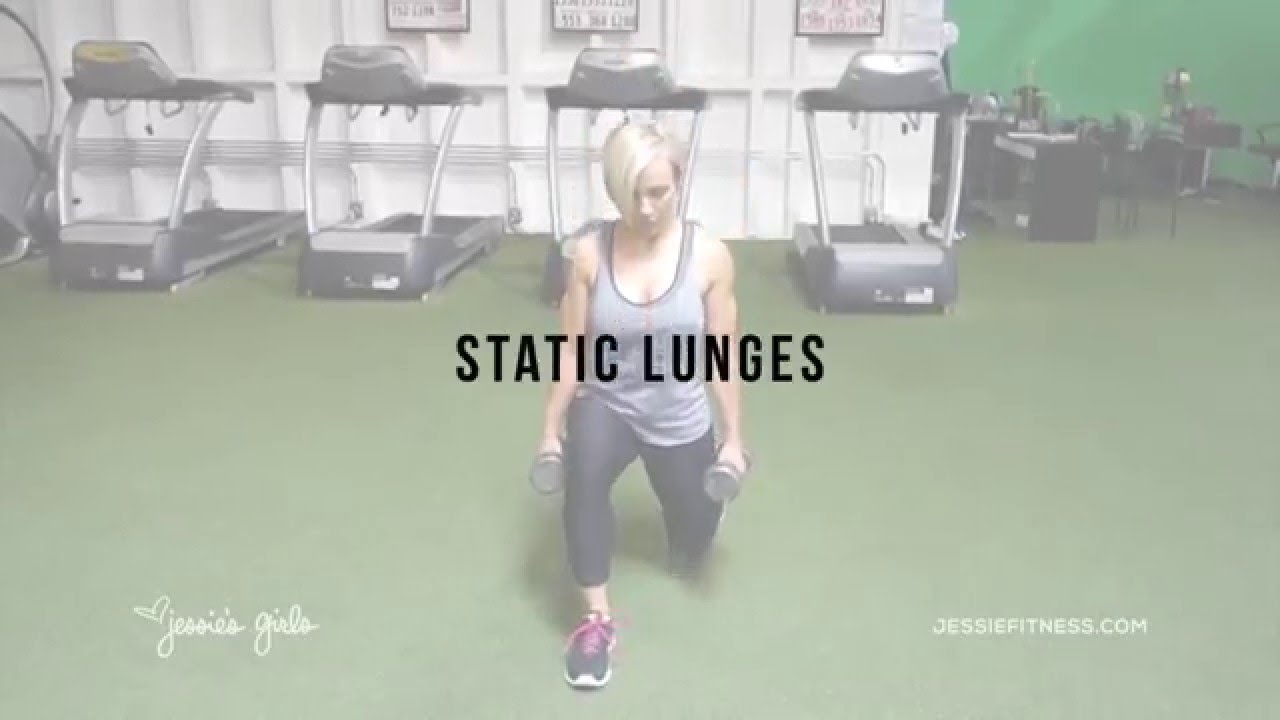 Jessie's Girls Training Programs: Static Lunges - YouTube