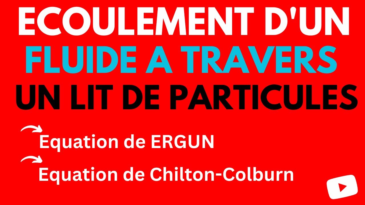 ECOULEMENT d'un FLUIDE à travers un lit de particules : Equations d ...