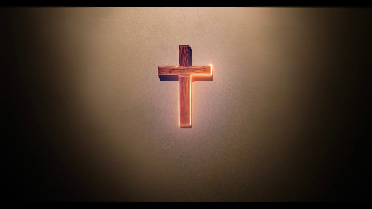 cross with neon light animation vfx footage - YouTube