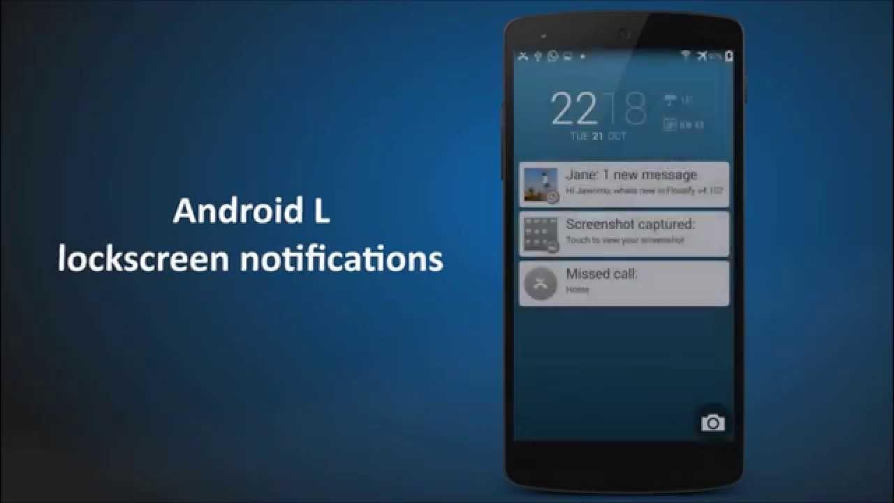 Floatify - Android L - Lockscreen notifications - YouTube