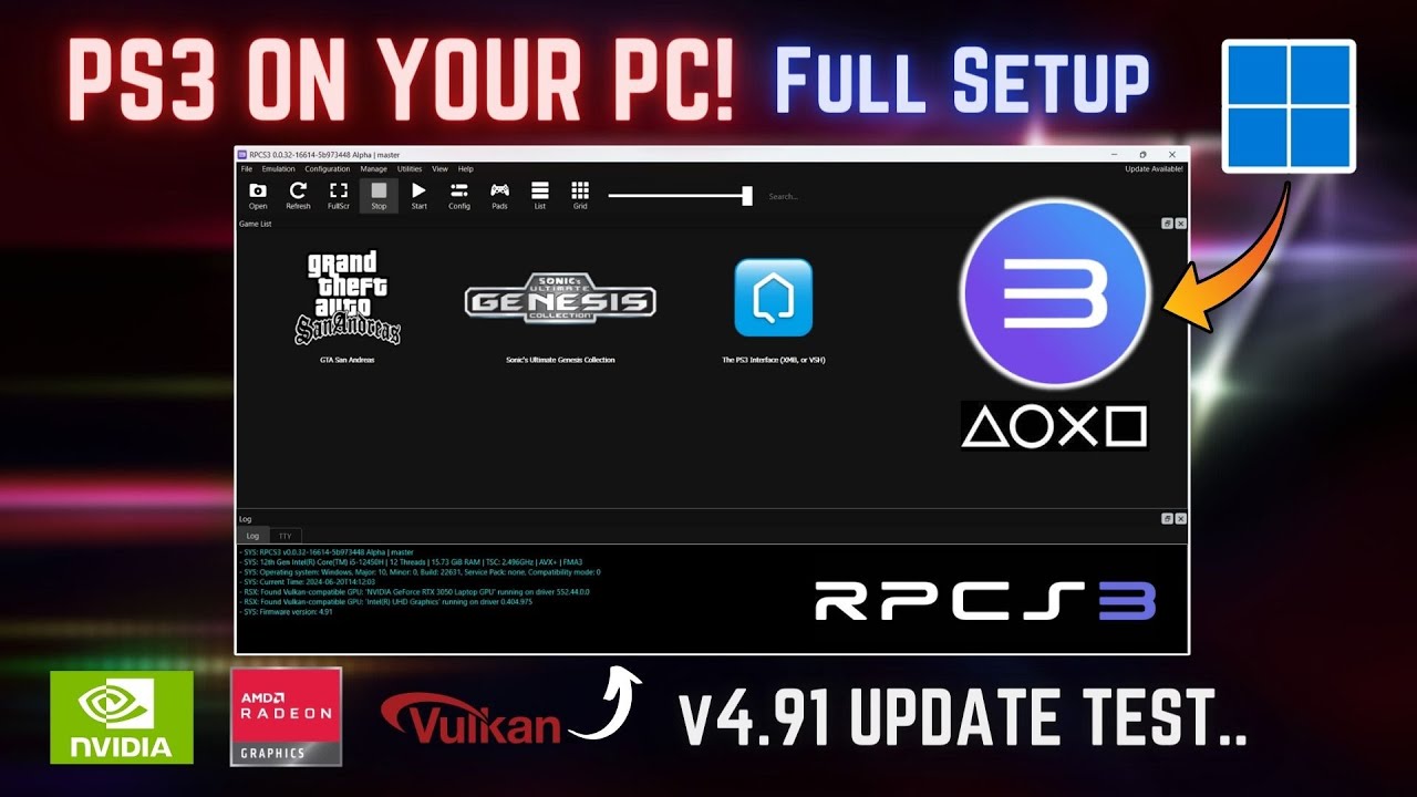 Full Setup RPCS3: PS3 Emulator on PC in 2024 - Nvidia & AMD Radeon ...