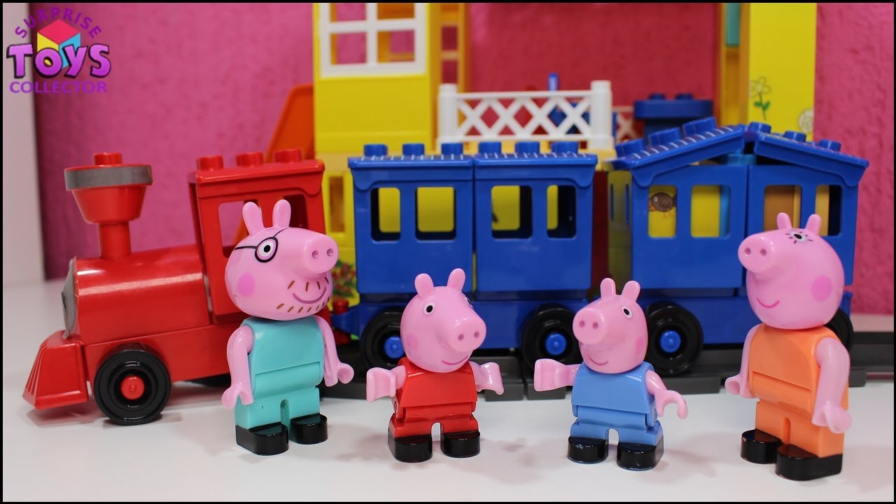 Little Girl Making Great House And The Train Station For Peppa Pig 🧡🧡🧡 ...