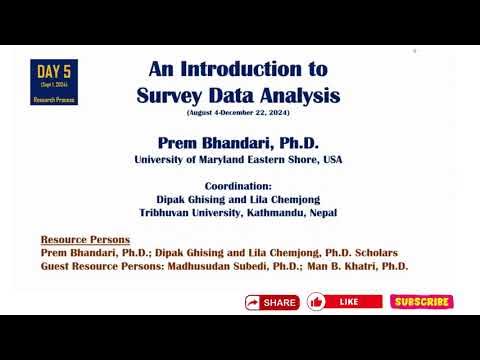 Survey Data Analysis, Session 5 by Dr Prem Bhandari - YouTube