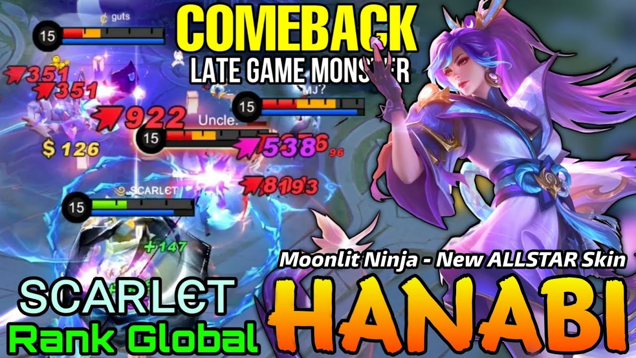 Comeback is Real! Moonlit Ninja Hanabi New ALLSTAR Skin - Top Global ...