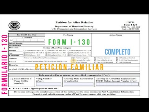 FORMULARIO I-130 PASO A PASO - ACTUALIZADO 2021 / PETICIÓN FAMILIAR # ...