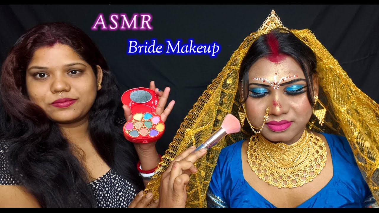 ASMR~ Indian Bride Makeup Doing My Eldest Bro Transformation Boy To ...