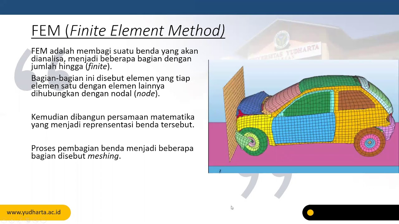 METODE ELEMEN HINGGA FEM Finite Element Method Teknik mesin - YouTube