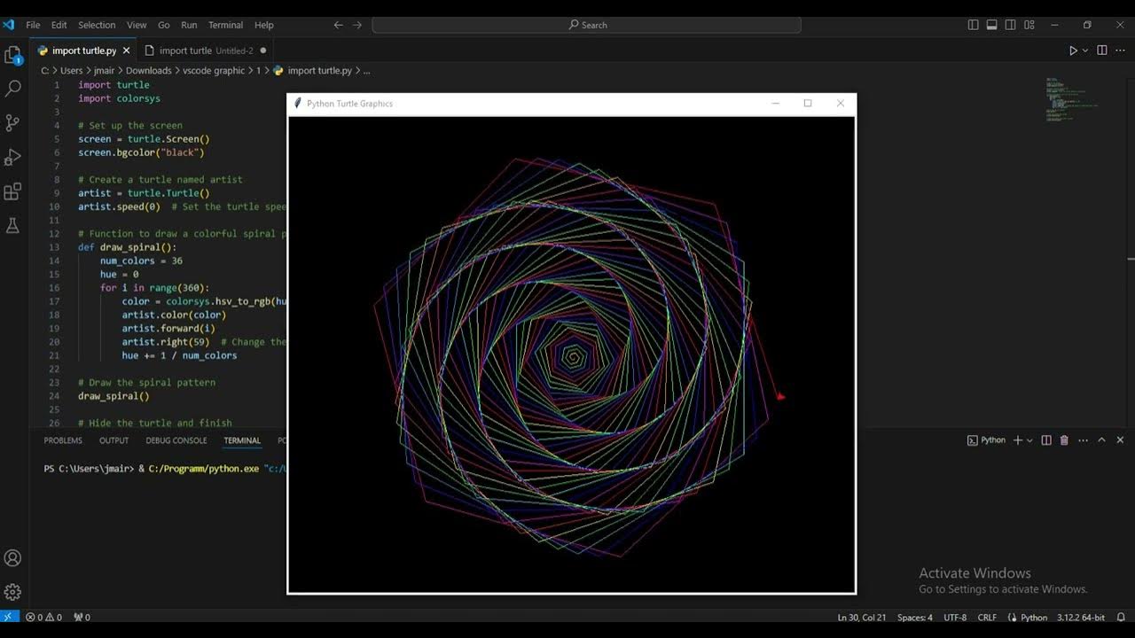 Python Turtle Graphics A Fun & Easy Introduction to Coding - YouTube