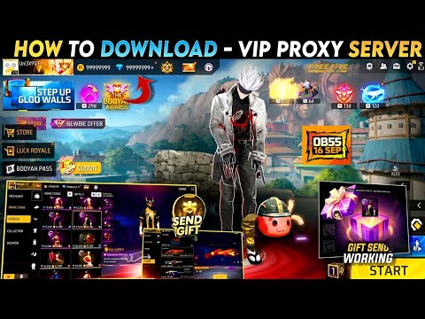 HOW TO DOWNLOAD OB55 PROXY SERVER IN FREE FIRE, HOW TO USE PROXY SERVER IN FREEFIRE, FF PROXY SERVER