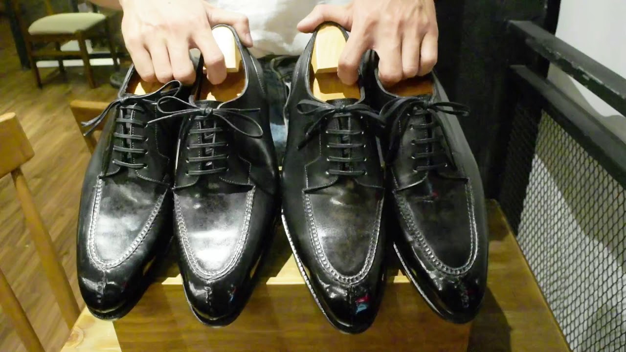 Handmade splittoe shoes new and old - YouTube