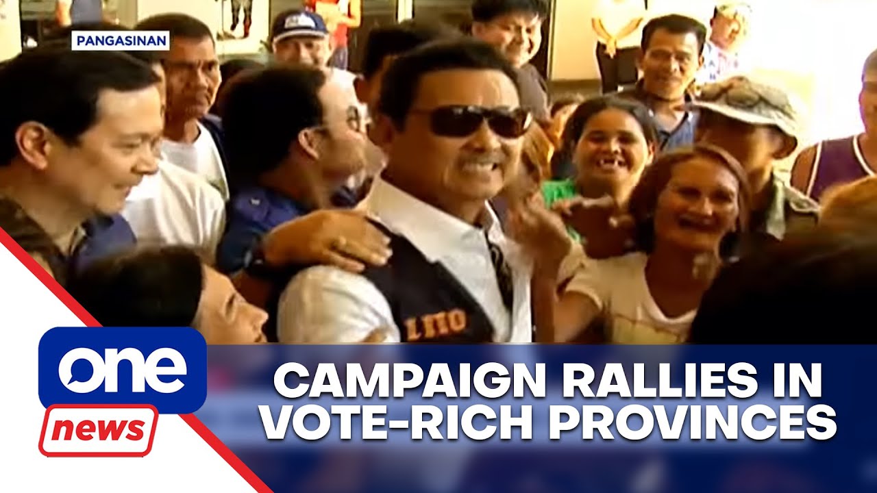 Senatorial bets campaign to rally support in vote-rich provinces - YouTube