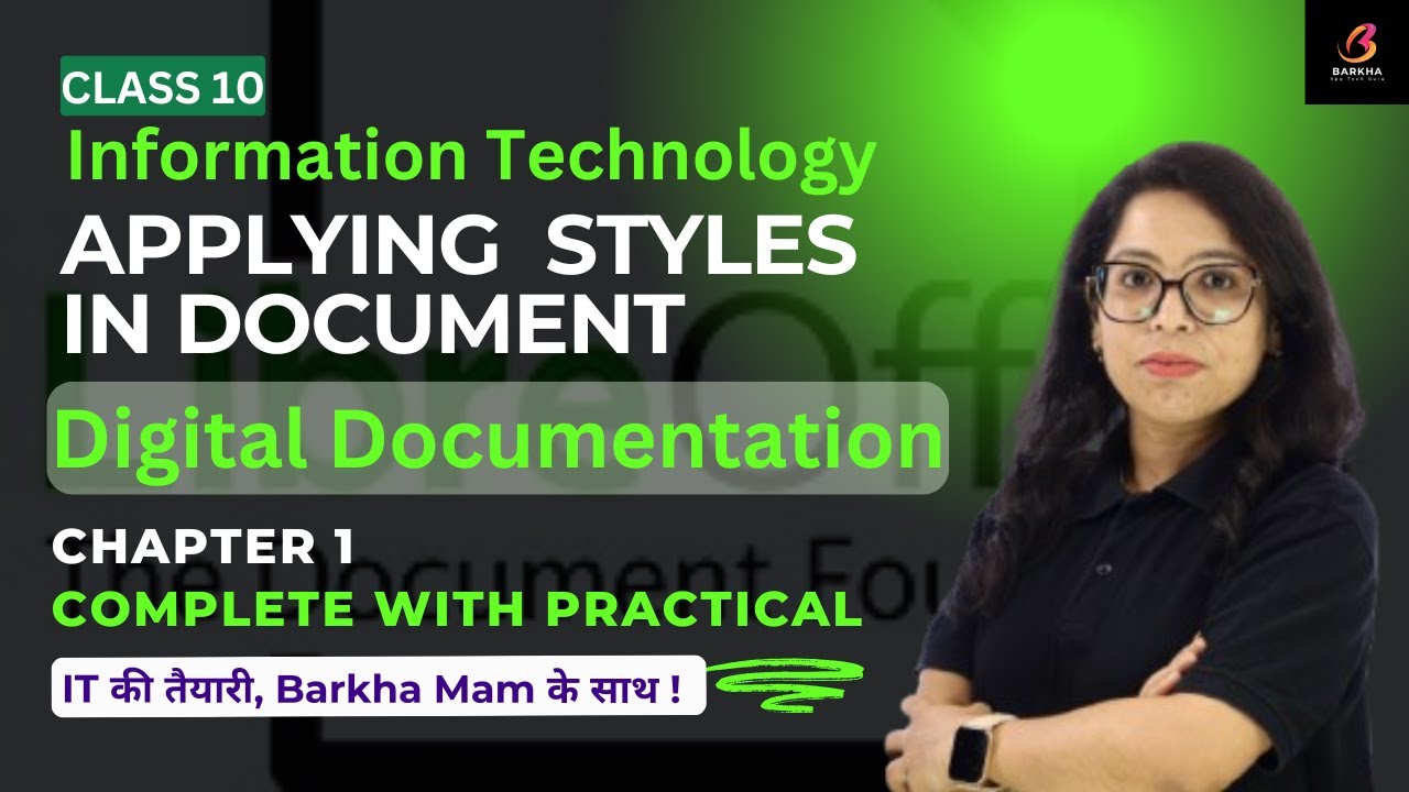 CBSE Information Technology: Applying Styles in Document| Class 10 ...