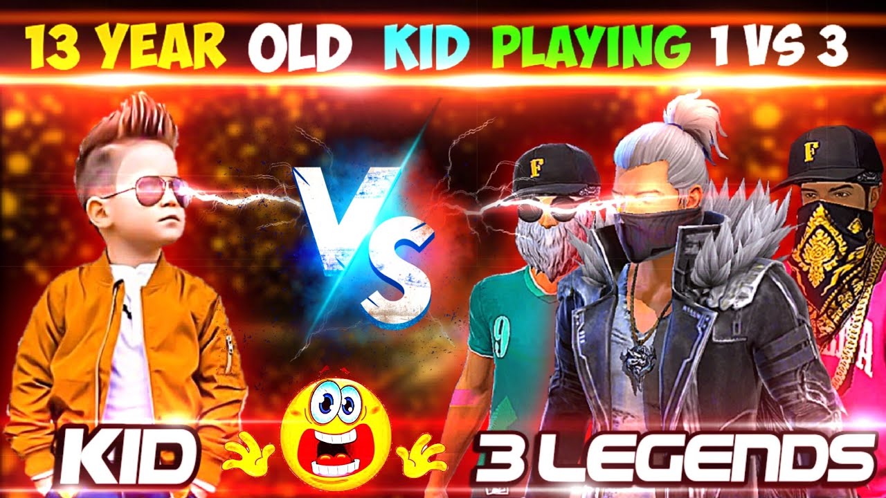 13 year old kid playing 1vs3 custom | free fire best player reaction ...