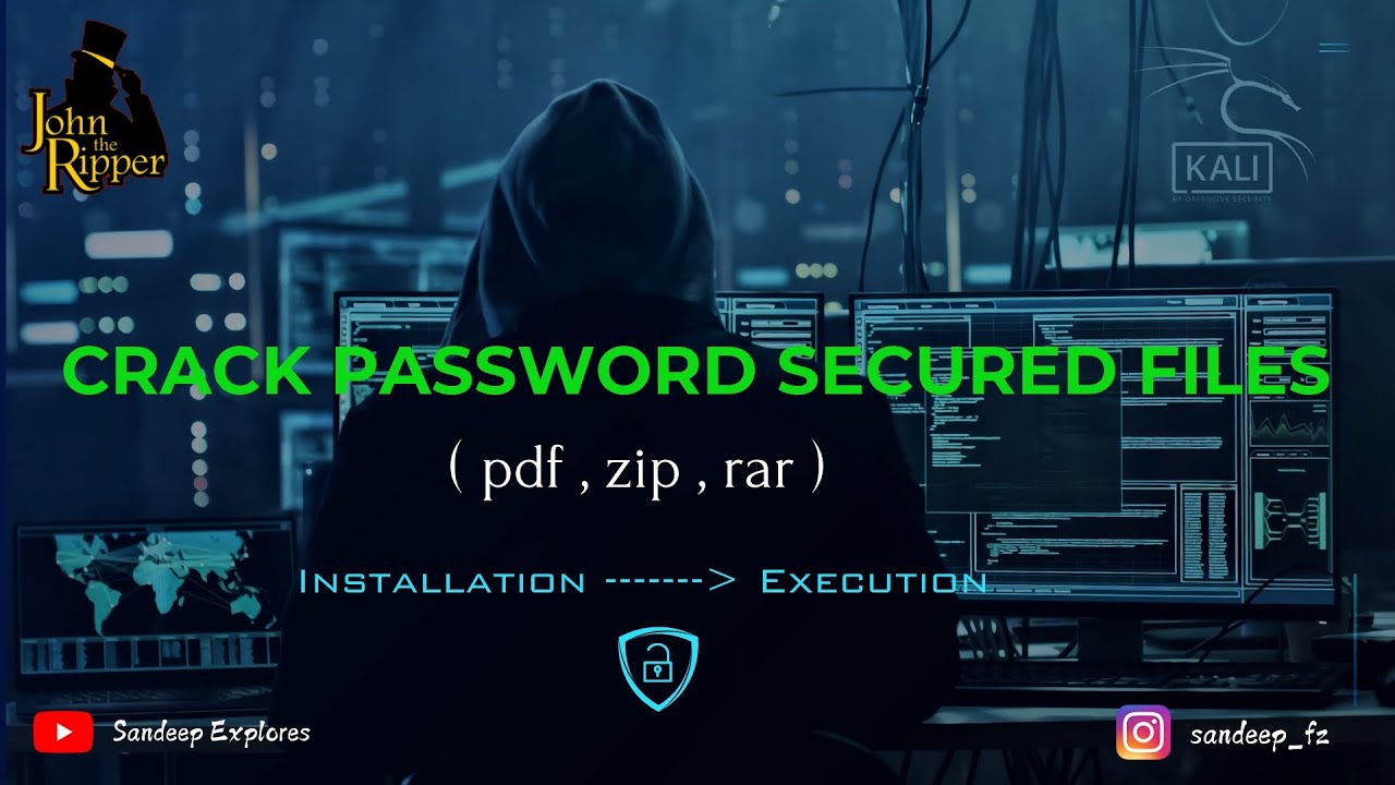 CRACK PASSWORD SECURED FILES || Cyber Security || John The Ripper - YouTube