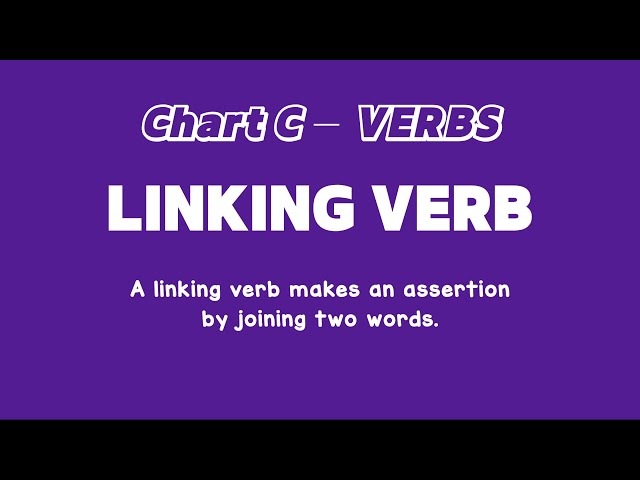 Linking Verbs Chart