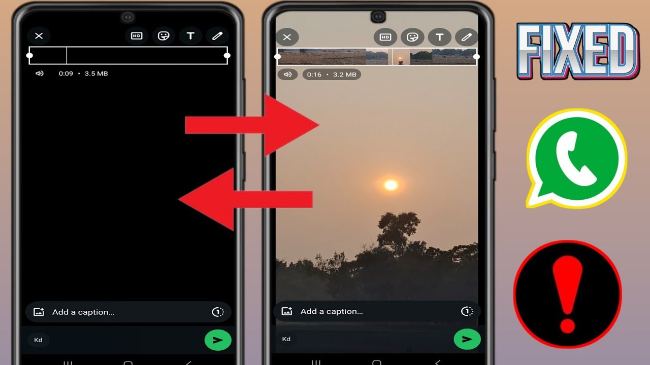 How to fix whatsApp Black screen when Sending Videos or Status ...