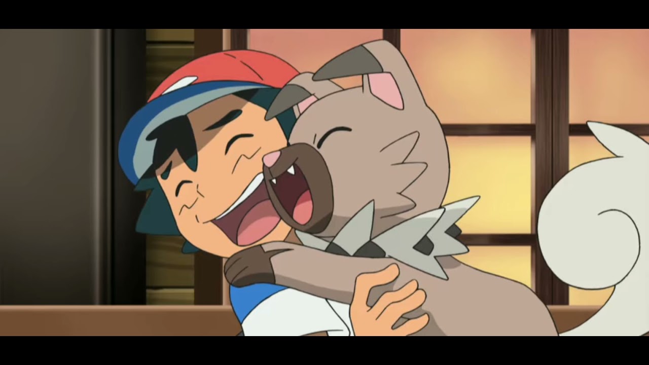 Rockruff happy to see Ash - YouTube