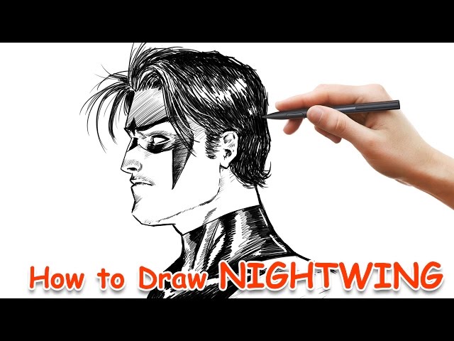 Nightwing Face Drawing Orlando Caicedo Comic Art | Quick Exploration