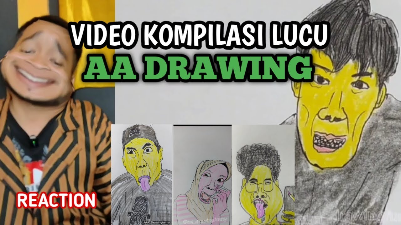 AA DRAWING REACTION LUCU PARAH - YouTube
