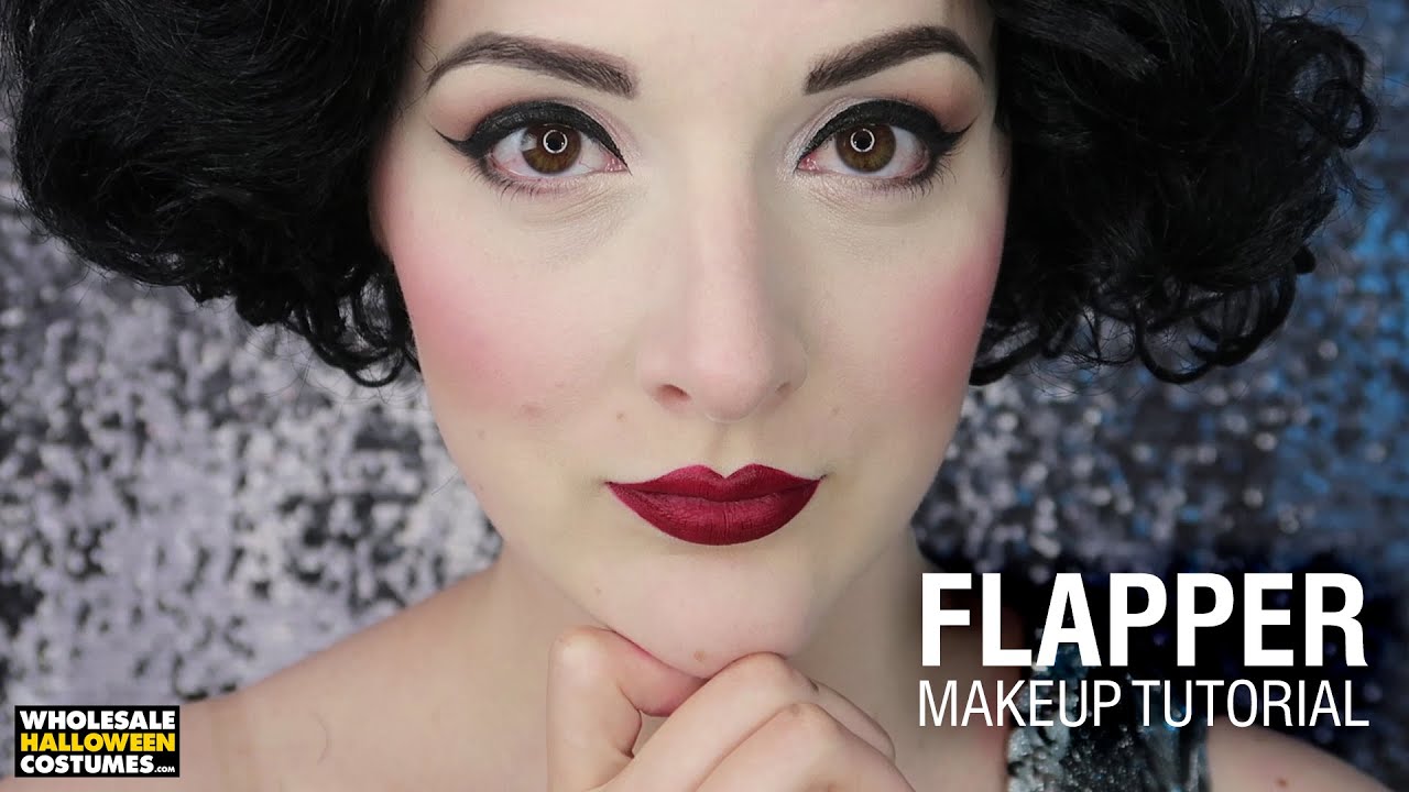 1920s FLAPPER MAKEUP TUTORIAL ft. Caitlyn Kreklewich | #WHCdoesSFX - YouTube