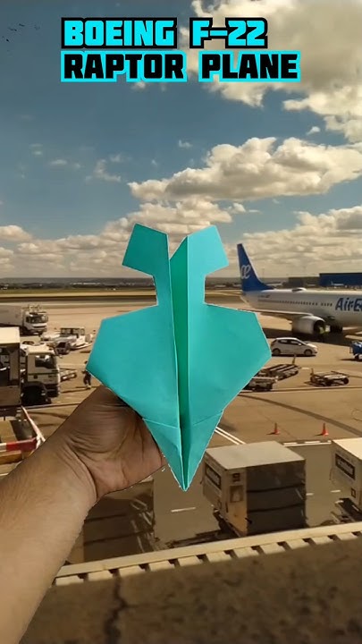 FOLDABLE BOEING F22 Raptor Paper Plane Challenge! #120 #shorts #paperplane #paperairplane - YouTube