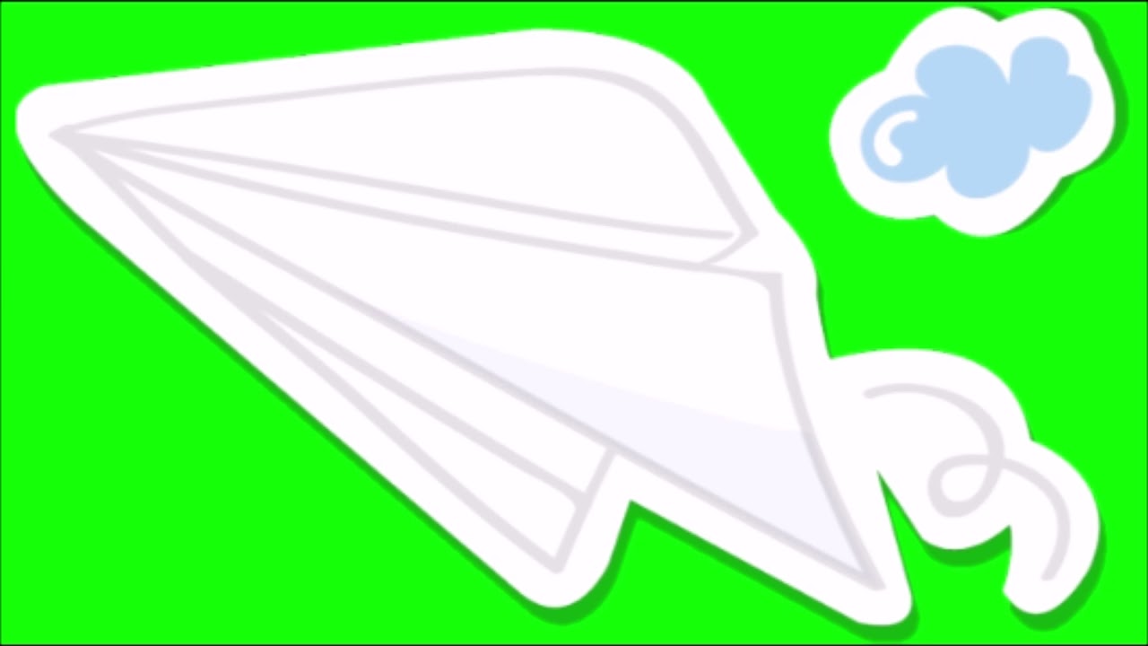 paper airplane green screen image - YouTube