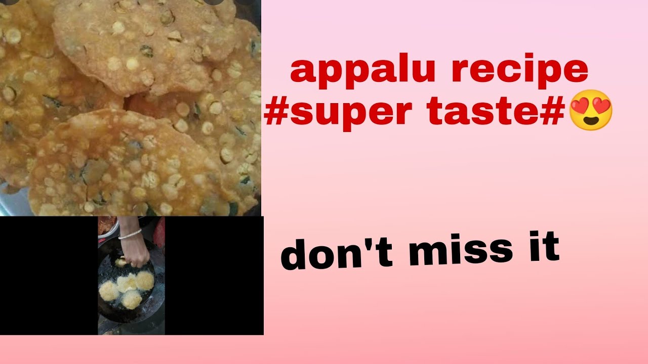 appalu recipe #super taste#yummy - YouTube