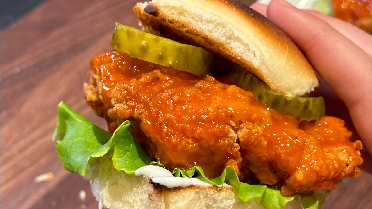 Hot Honey Fried Chicken Sando - YouTube