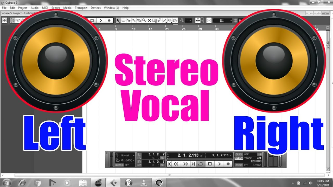 Left Right Left Stereo Vocal कैसे करे Cubase 5 #SR_Music - YouTube