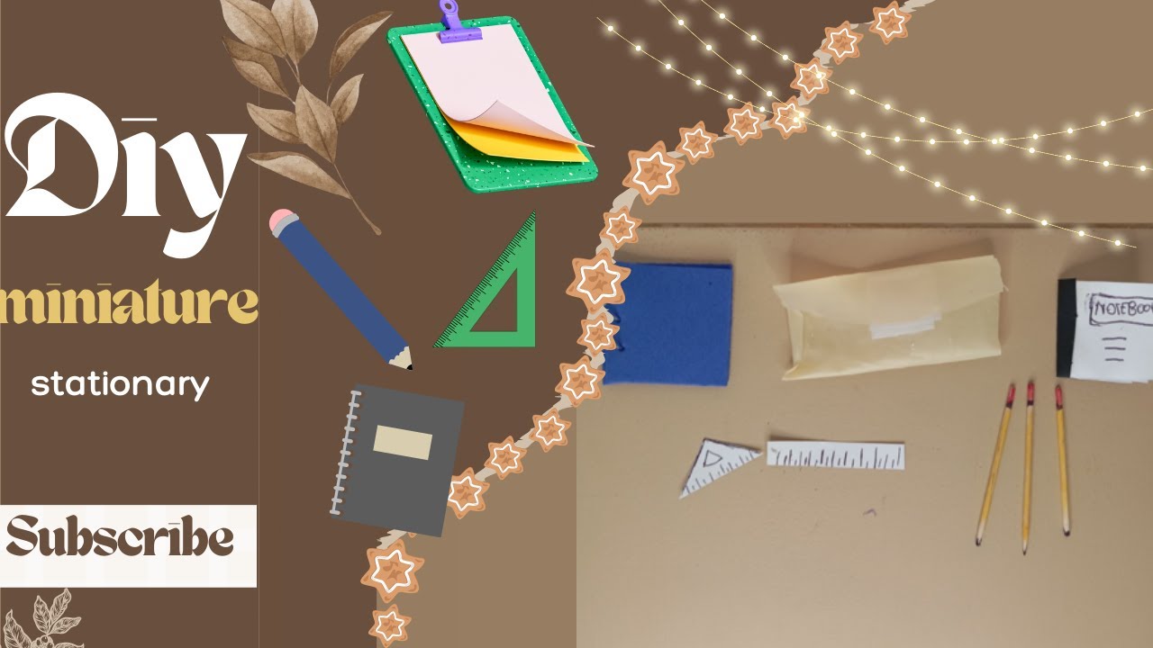 Diy miniature stationary - YouTube